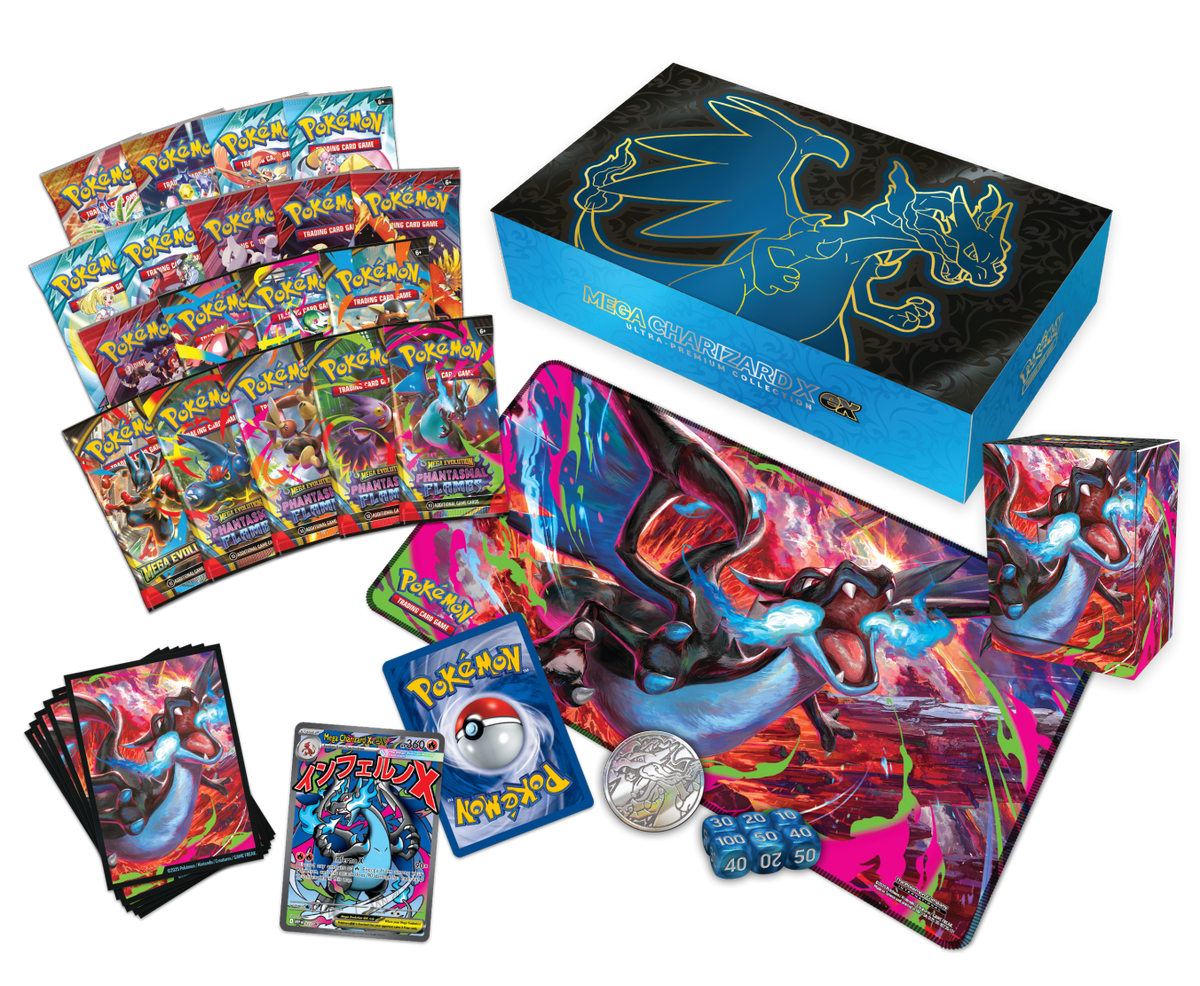 Pokemon TCG - Mega Evolution - Mega Charizard Ultra Premium Collection ...