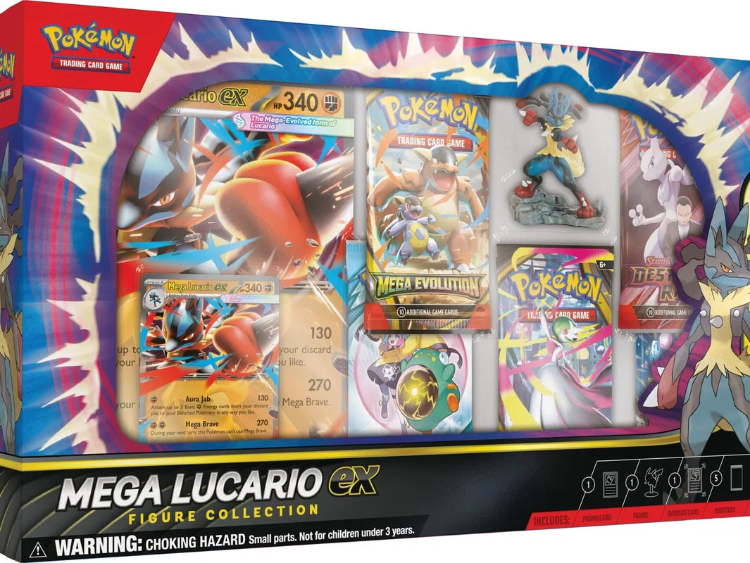 Pokemon TCG - Mega Evolution - Mega Lucario ex Figure Collection – Deck ...